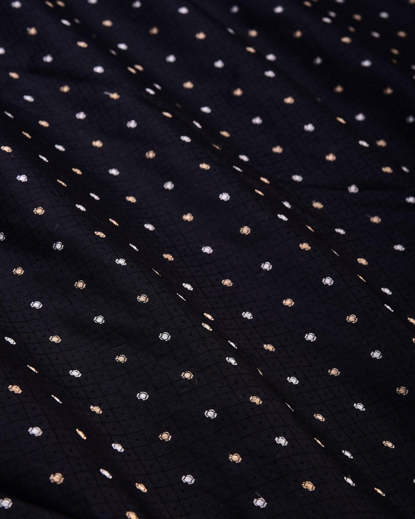 Blush Black Banarasi Alfi Sona Rupa Tanchoi Brocade Handwoven Katan ...